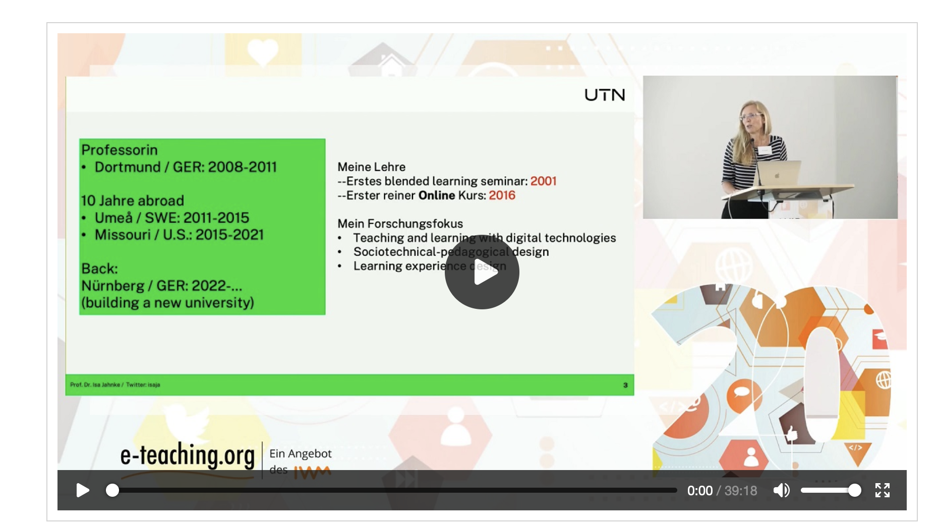 20 Jahre e-teaching.org :: isajahnke - Teaching and Learning in CrossActionSpaces
